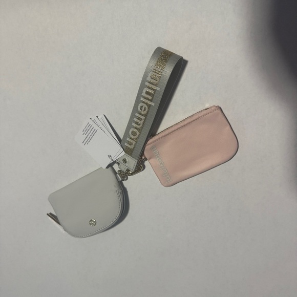 lululemon athletica | Bags | Lululemon Athletica Pink And Gray Key Card ...